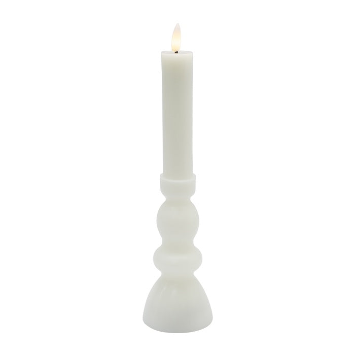 LED Flameless Candlestick | White – unearthedhomewares